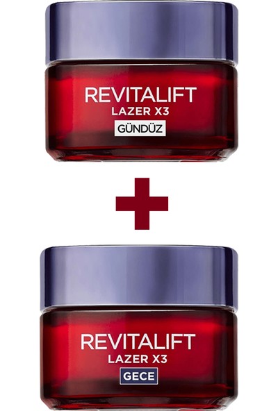 Loreal Paris Dermo Expertise Revitalift Laser X3 Ailesi Gece Kremi 50 ml + Gündüz Kremi 50 ml Loreal Paris Dermo Expertise Revitalift Laser X3 Ailesi Gece Kremi 50 ml + Gündüz Kremi 50 ml
