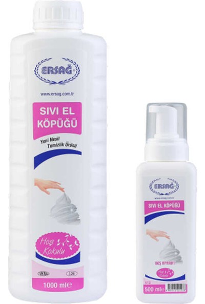 Ersağ Sıvı El Köpüğü 1000 ml + Boş Aparat Ersağ Sıvı El Köpüğü 1000 ml + Boş Aparat