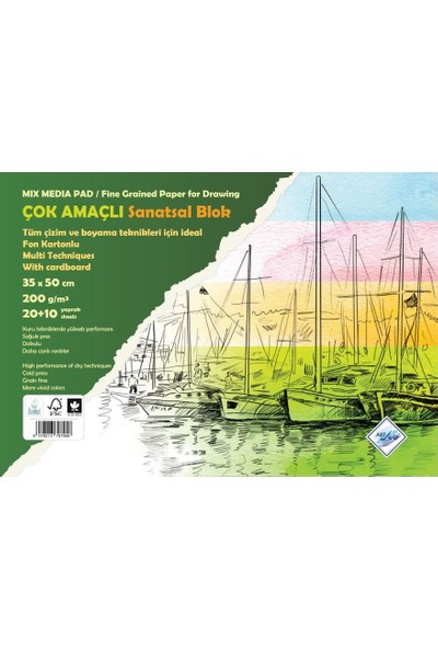 Art Liva Fon Katonlu Sanatsal Resim Defteri 30 Sayfa 200 gr 35 x 50 cm Art Liva Fon Katonlu Sanatsal Resim Defteri 30 Sayfa 200 gr 35 x 50 cm