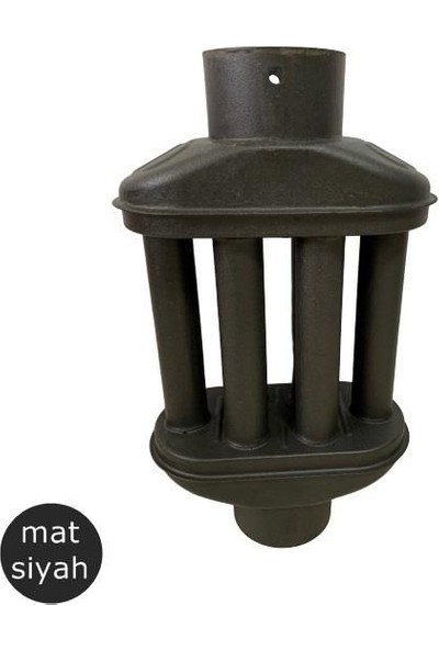 Uludağ Mat Siyah Emaye Soba Borusu Isı Dağıtıcı Cimri Soba Peteği