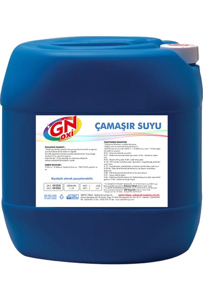 Gnoxı - Çamaşır Suyu 20 kg