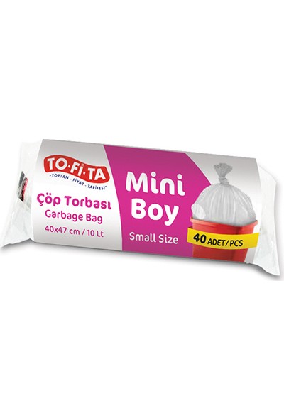 To-Fi-Ta Mini Boy Çöp Torbası 40'lı 40 x 47 cm