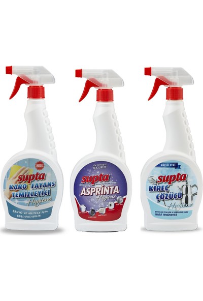 Supta Üçlü Temizlik Seti 3x 750 ml Supta Üçlü Temizlik Seti 3x 750 ml