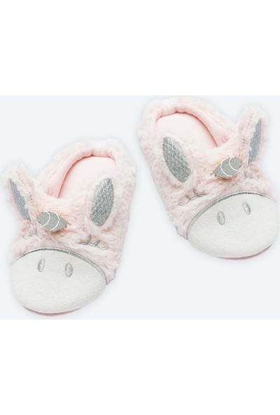Penti Pembe Kız Çocuk Unicorn Terlik