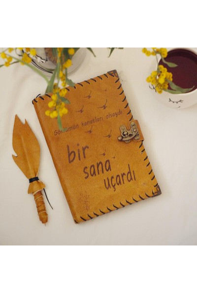 Hediyesec Sevgiliye Özlü Sözlü Deri Defter