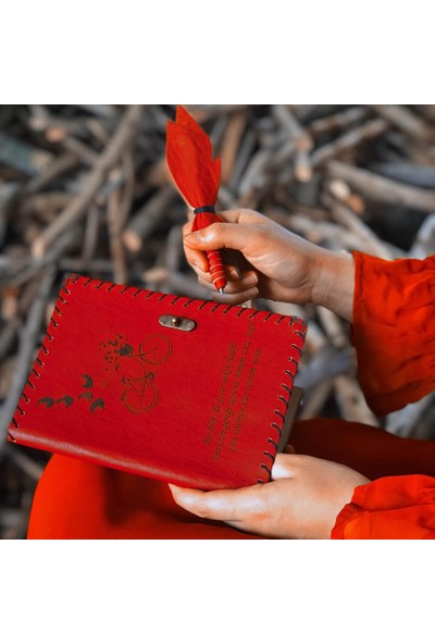 Hediyesec Bisiklet Tasarımlı Deri Defter