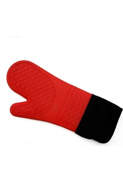 Fame Kitchen Kırmızı Silikon Fırın Eldiveni 38 cm