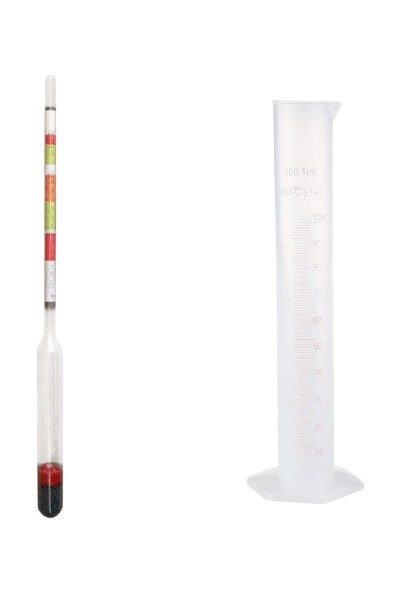 Joytech Üçlü Ölçekli Hidrometre Cam Alkol Metre Test ve Mezur 26 cm 100 ml Joytech Üçlü Ölçekli Hidrometre Cam Alkol Metre Test ve Mezur 26 cm 100 ml