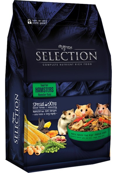 Myyem Selection Gerçek Sebze ve Meyve Parçacıklı Hamster Yemi 750gr Myyem Selection Gerçek Sebze ve Meyve Parçacıklı Hamster Yemi 750gr