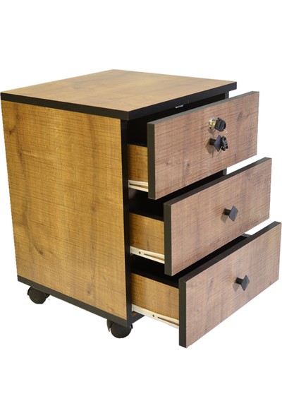 Artı 3 Çekmeceli Sümela Keson Dolap