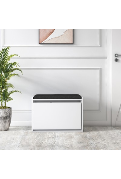 Ruum Store By Doğtaş Tona Oturaklı Ayakkabılık Düşer Kapaklı Minderli Opak Beyaz Ruum Store By Doğtaş Tona Oturaklı Ayakkabılık Düşer Kapaklı Minderli Opak Beyaz