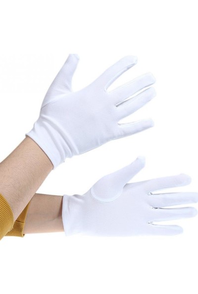 Samur Beyaz Renk Yetişkin Boy Likralı Gösteri Eldiveni Samur Beyaz Renk Yetişkin Boy Likralı Gösteri Eldiveni