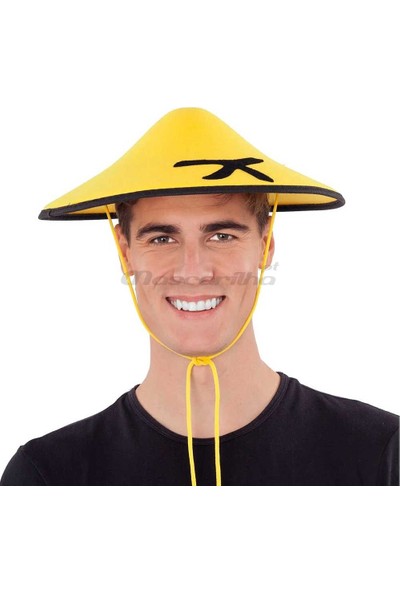 Samur Japon Şapkası Çinli Şapkası Sarı Renk