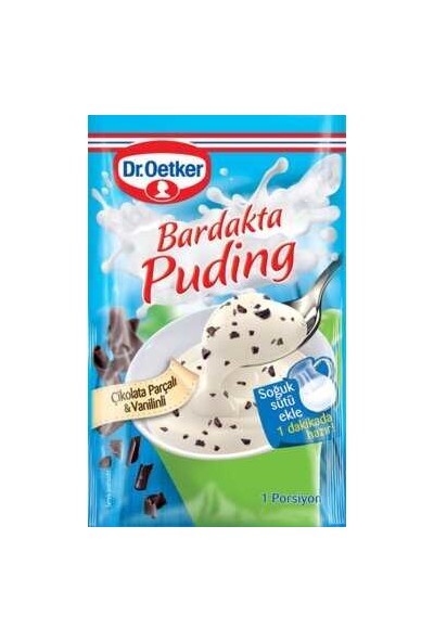 Dr Oetker Bardakta Puding Çikolatalı & Vanilinli 10 gr