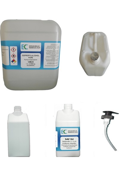 Ekiciler Izopropil (Ipa) + Saf Su + Pompa + Şişe