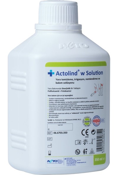 Acto Yara Bakım Solüsyonu Actolind W Solution 350 ml Acto Yara Bakım Solüsyonu Actolind W Solution 350 ml