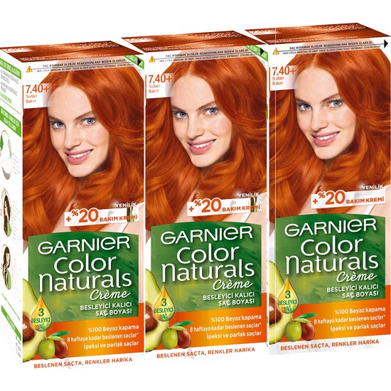 Garnier Color Naturals 7/4 - Sultan Bakırı Saç Boyası 3 Adet Fiyatı