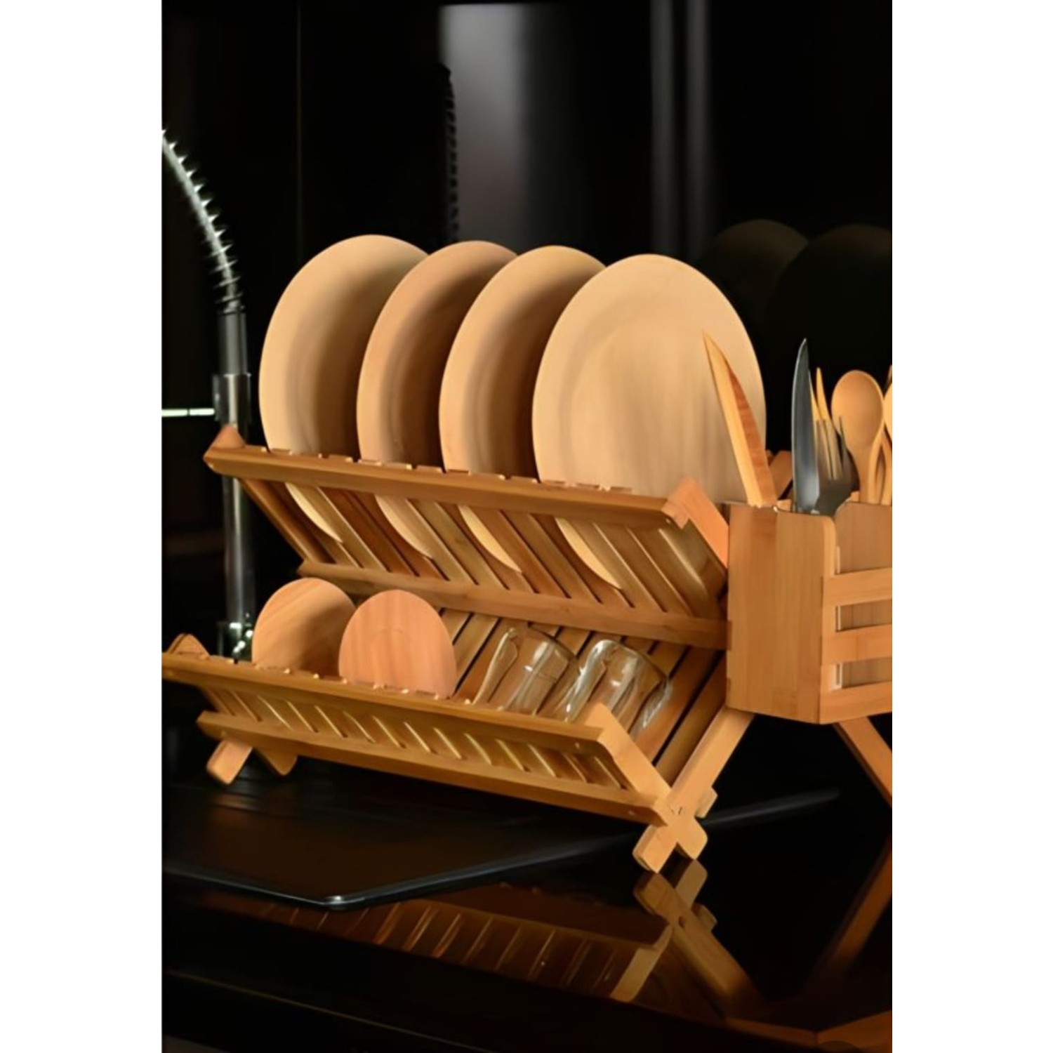 Mehay Home Bambu Katlanabilir Tabaklık Bulaşıklık 40 Cm X Fiyatı