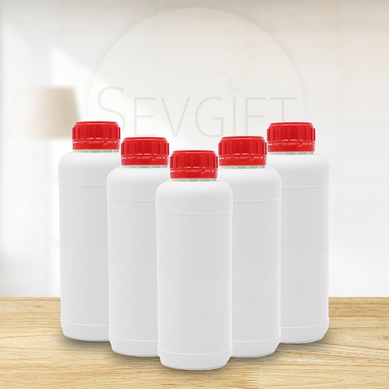 Plastik Numune Saklama Şişesi 1000 ML Kırmızı Kapaklı- 5 Fiyatı