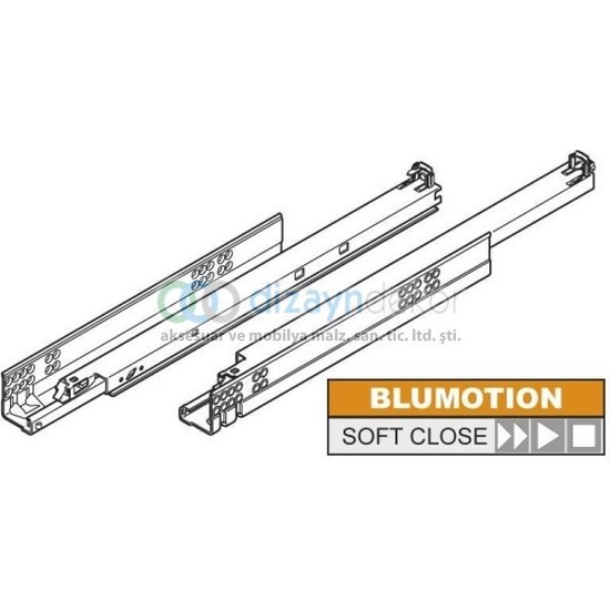 560F5000B Blum Çift Açılım Frenli Ray 50 cm Fiyatı