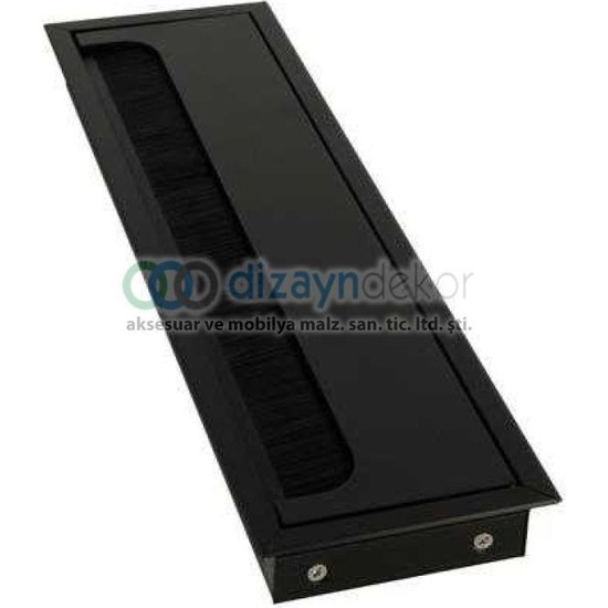 Mat Siyah Masa Kablo Kanal Kapağı, Fırçalı Lüks 80*276 mm Fiyatı
