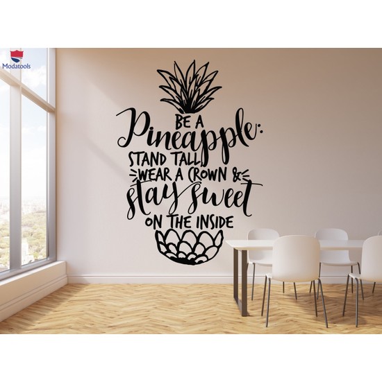 Modatools Oturma Odası Ofis Dükkan Duvar Sticker Ananas Fiyatı
