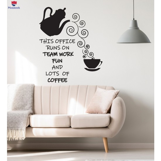 Modatools Oturma Odası Ofis Dükkan Duvar Sticker Ofis Mola Odası