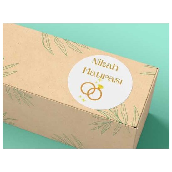 Casalinghi Nikah Etiketi Nikah Hatırası Mat Sticker 4 cm Fiyatı