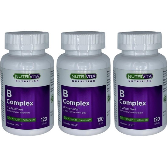 Nutrivita Nutrition Vitamin B Complex 3 x 120 Tablet B Fiyatı