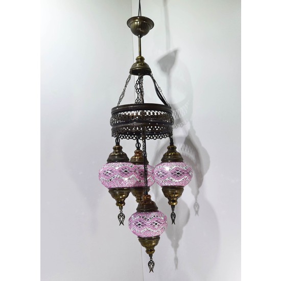 Karlıkturistik Mozaik Lamba Avize 4lü Sarkıt Rustik Tavan Fiyatı