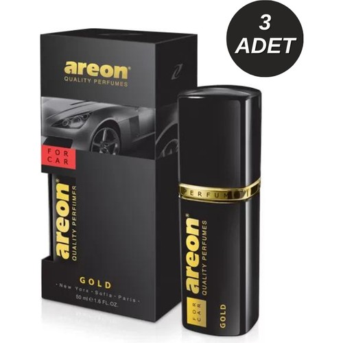 Areon Gold 50ML Araç Parfümü ( Siyah Şişe ) 3'lü Fiyatı