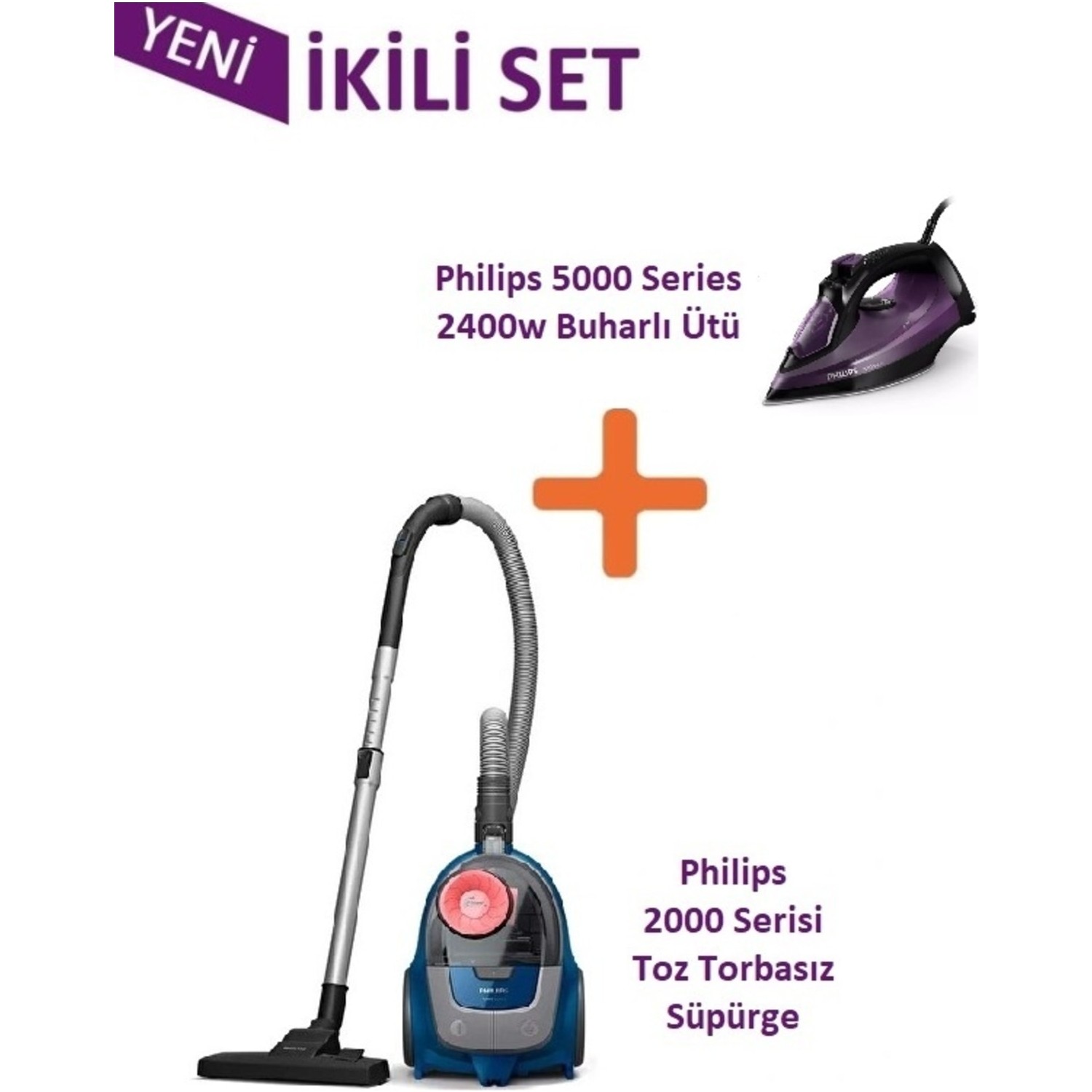 Philips Ikili Set XB2123/09 2000 Serisi Toz Torbasız Süpürge Fiyatı