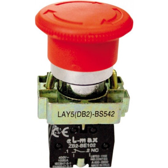 Elmax Lay5 (Db2) BS542 Kırmızı 1nc Q40 mm Acil Stop Mantar Fiyatı