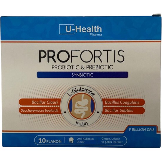 U-Health Profortis Probiyotik ve Prebiyotik İçeren 10 Flakon Fiyatı