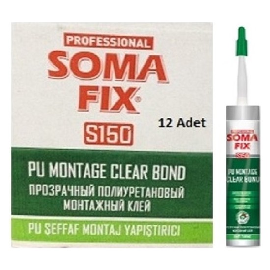 Somafix 310 ml Şeffaf Pu Montaj Şok Bond Yapıştırıcısı Dolap Fiyatı