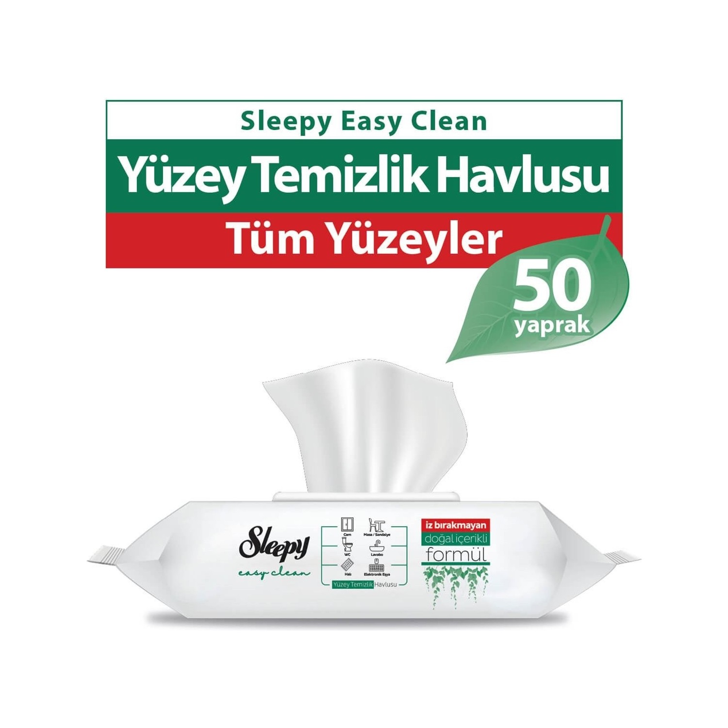 Sleepy Easy Clean Yüzey Temizlik Havlusu 50 Yaprak Fiyatı