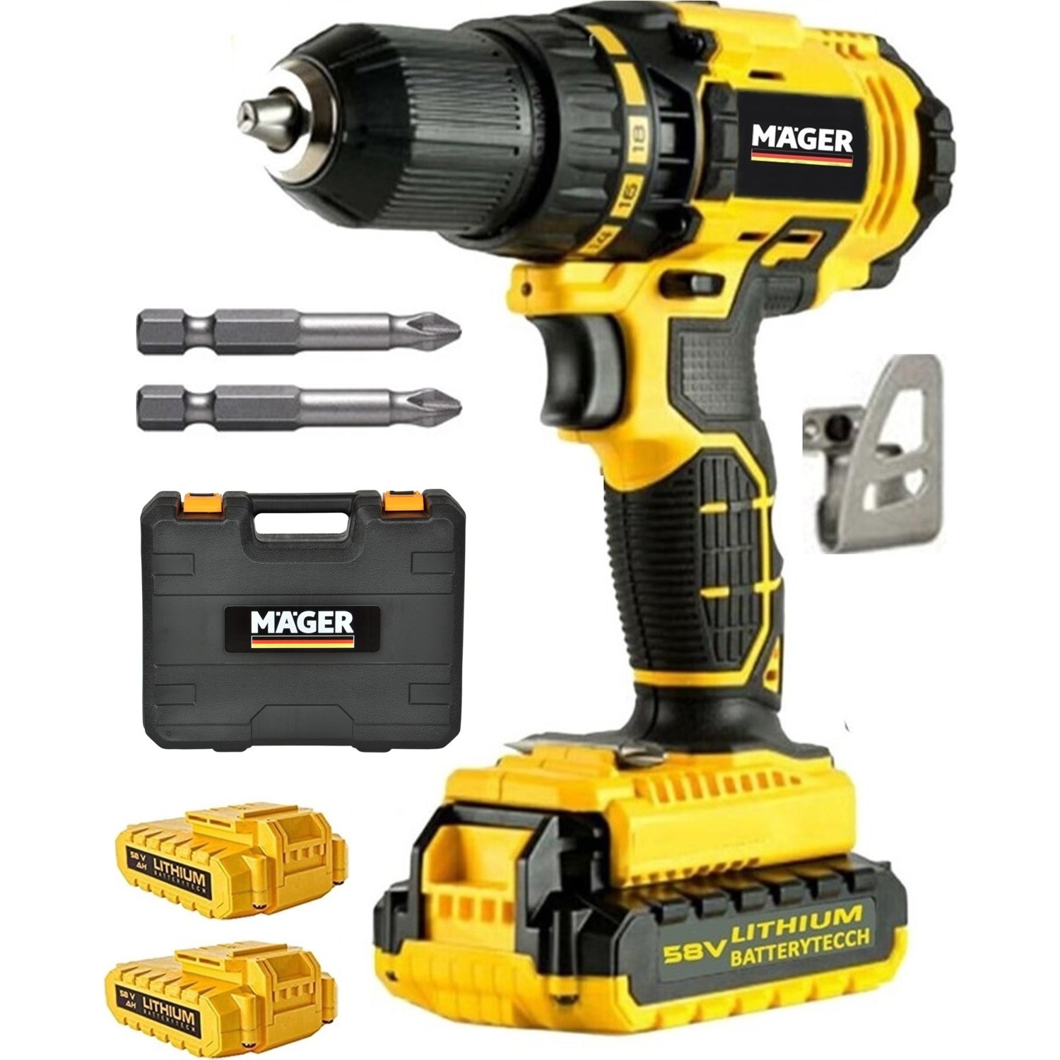 Mager 58 Volt 5 Ah Akülü Vidalama Şarjlı Matkap Fiyatı