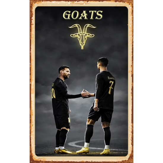 Trend Poster Crıstıano Ronaldo Ve Messi Goats Futbol Retro Fiyatı