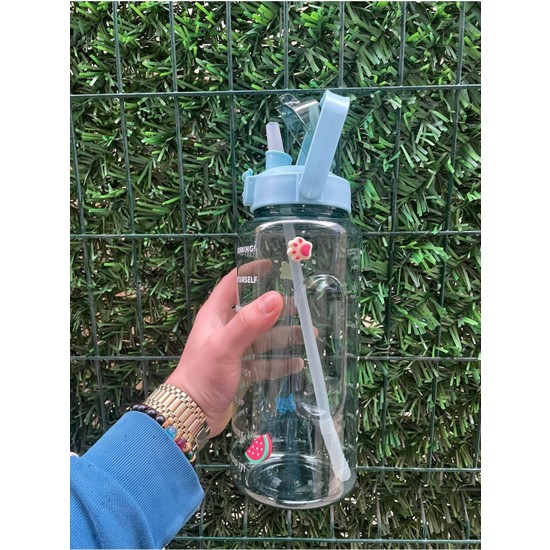 Durable Şeffaf Siyah Motivasyon Matara 2000 ml Suluk Su Fiyatı Durable Şeffaf Siyah Motivasyon Matara 2000 ml Suluk Su Fiyatı