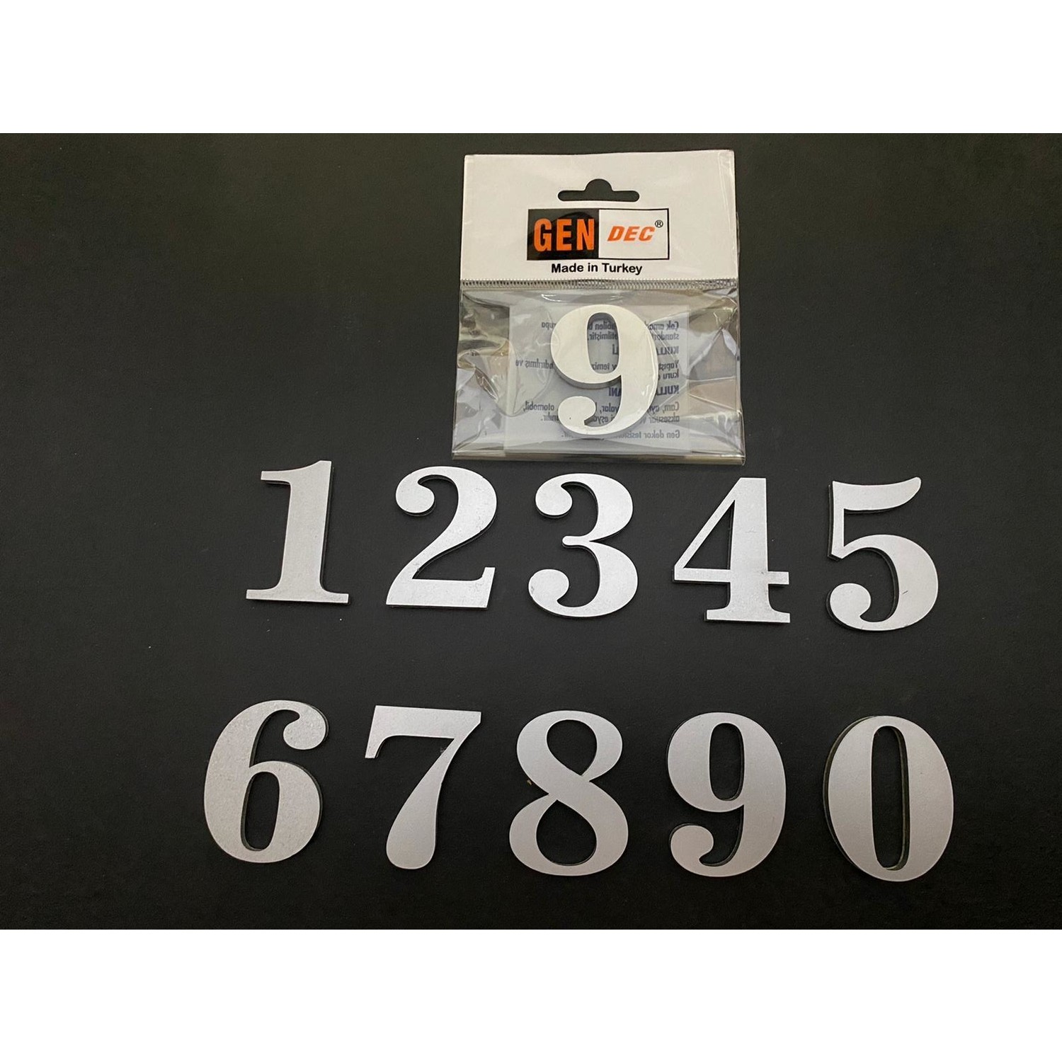 Gendec Kapı Numarası 5 cm No:7 Kendinden Yapışkanlı Metalik Fiyatı