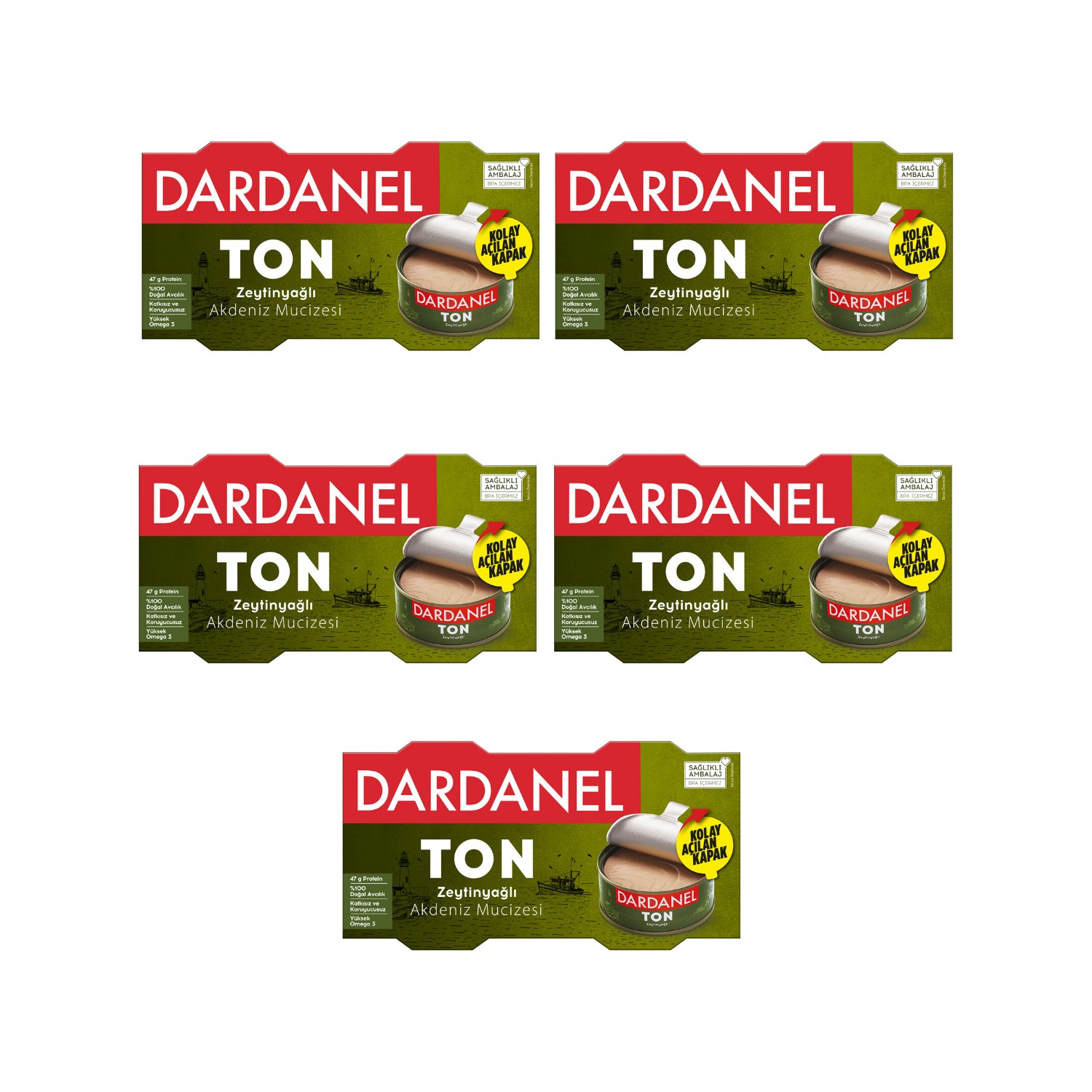 Dardanel 140 gr x 2 Zeytinyağlı Ton Balığı 5'li Paket Fiyatı