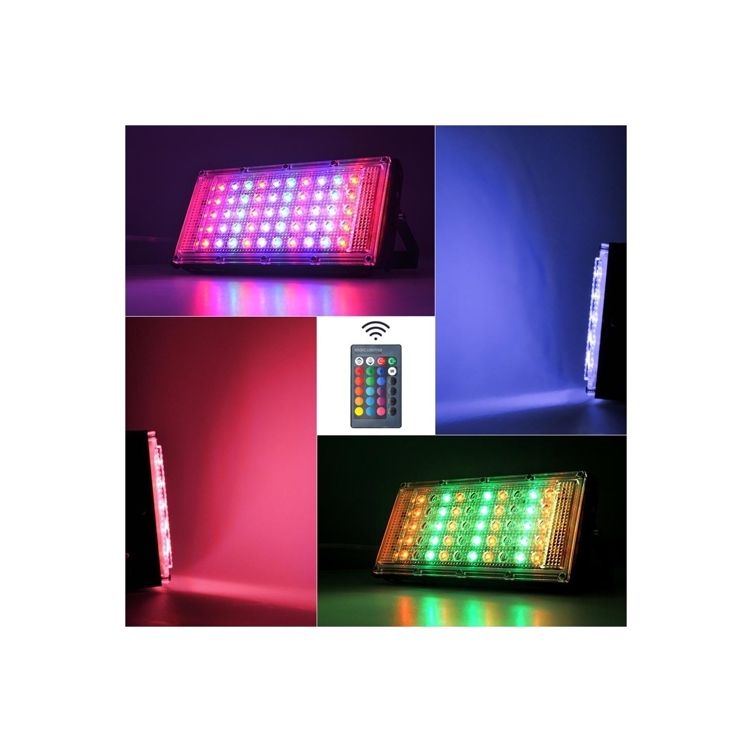 Real LED Lighting 50 W Slim LED Projektör Rgb Kumandalı Fiyatı