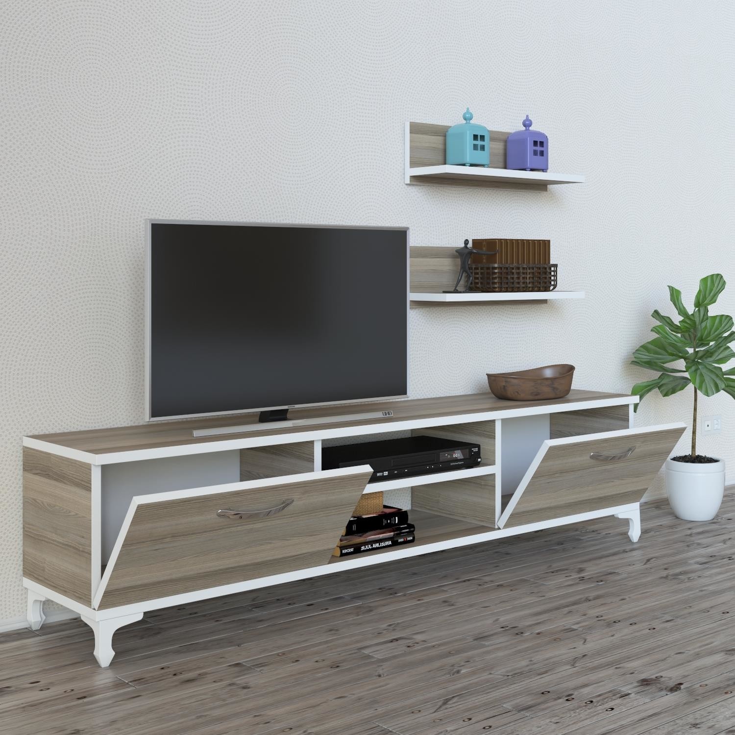 Kenzlife televizyon sehpası berlin 120 crd tv ünitesi raflı Fiyatı