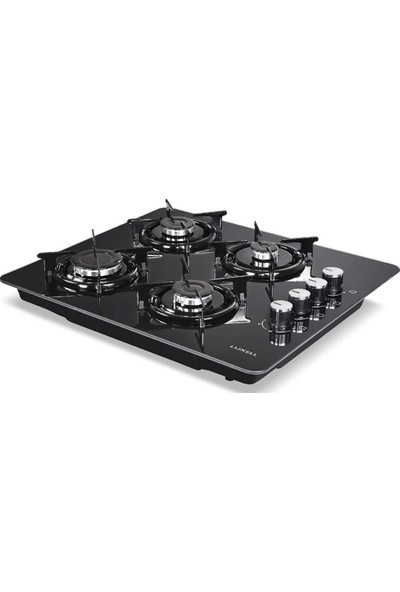 Luxell Lx-40 Tshdf 4 Gözü Gazlı Siyah Cam LPG Set Üstü Ocak