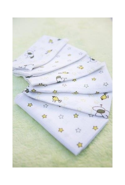 Mycey Ağız Bezi / Müslin Kumaş 6'Lı Set - Starbird Yeşil Mycey Ağız Bezi / Müslin Kumaş 6'Lı Set - Starbird Yeşil