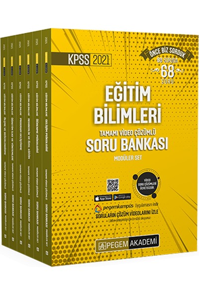 Pegem Akademi KPSS 2021 Eğitim Bilimleri Tamamı Video Çözümlü Soru Bankası Modüler Seti (6 Kitap Takım) Pegem Akademi KPSS 2021 Eğitim Bilimleri Tamamı Video Çözümlü Soru Bankası Modüler Seti (6 Kitap Takım)