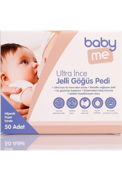 Baby&Me Ultra Ince Jelli Göğüs Pedi 50'li Baby&Me Ultra Ince Jelli Göğüs Pedi 50'li