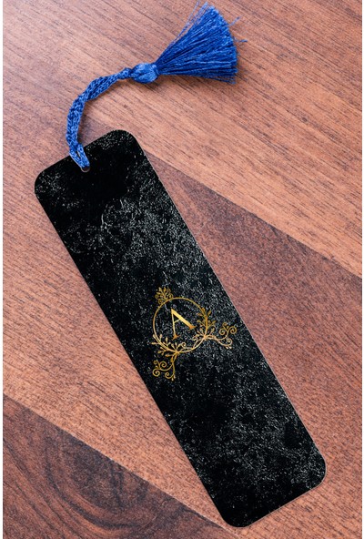 Hediye Dükkanı A Harfi Altın Desenli Metal Kitap Ayracı