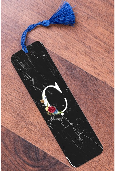 Hediye Dükkanı Ç Harfi Siyah Mermer Metal Kitap Ayracı Hediye Dükkanı Ç Harfi Siyah Mermer Metal Kitap Ayracı