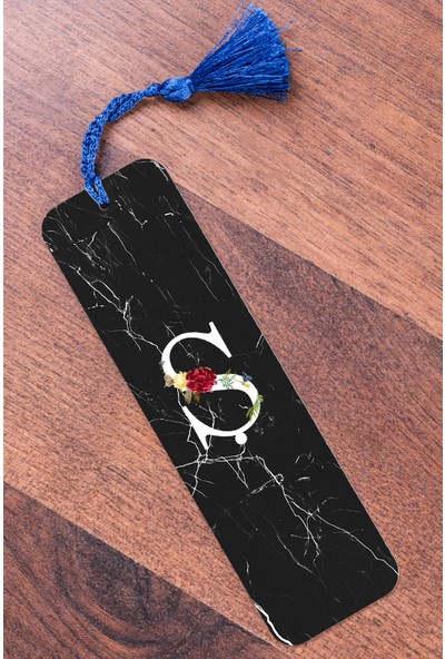 Hediye Dükkanı Ş Harfi Siyah Mermer Metal Kitap Ayracı Hediye Dükkanı Ş Harfi Siyah Mermer Metal Kitap Ayracı